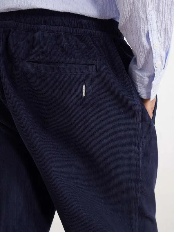 Folk Drawcord Assembly Straight-leg Brushed Cotton Trousers