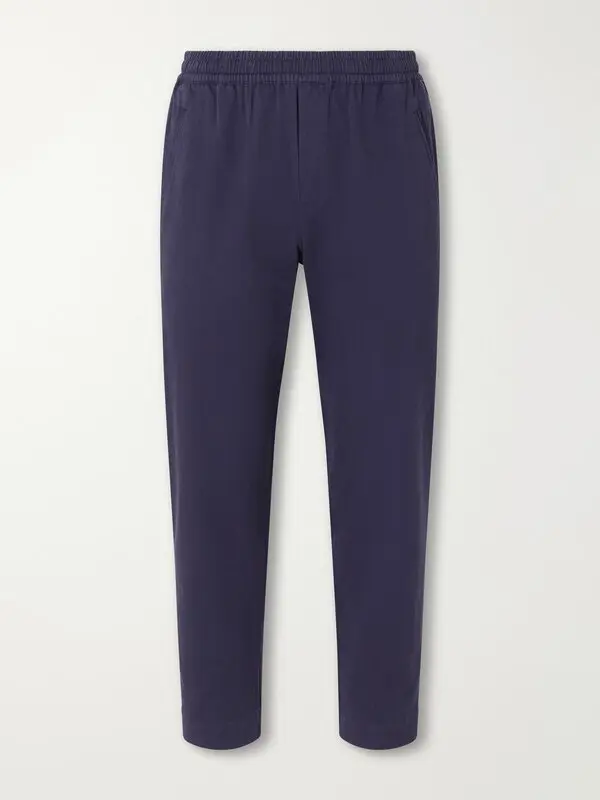 Folk Drawcord Assembly Brushed Cotton Trousers - Blue