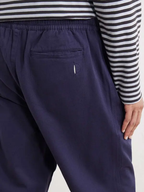 Folk Drawcord Assembly Straight-leg Brushed Cotton Trousers
