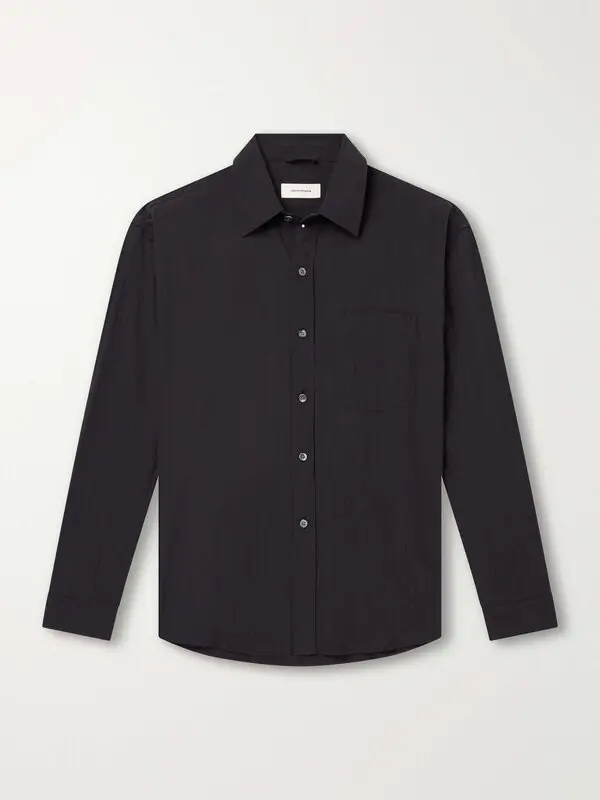 MFPEN Executive Striped Cotton-poplin Shirt - Brown