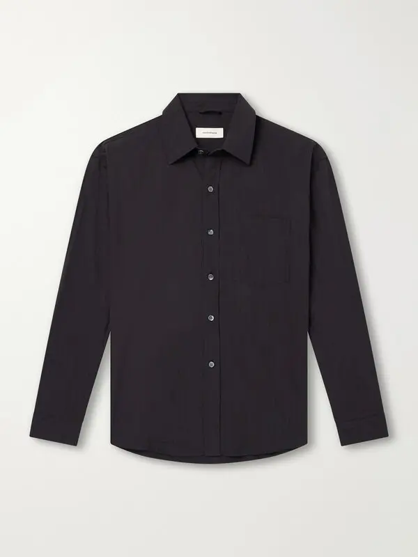 MFPEN Executive Striped Cotton-poplin Shirt - Brown