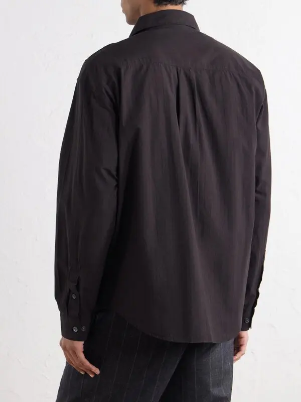 MFPEN Executive Striped Cotton-poplin Shirt - Brown