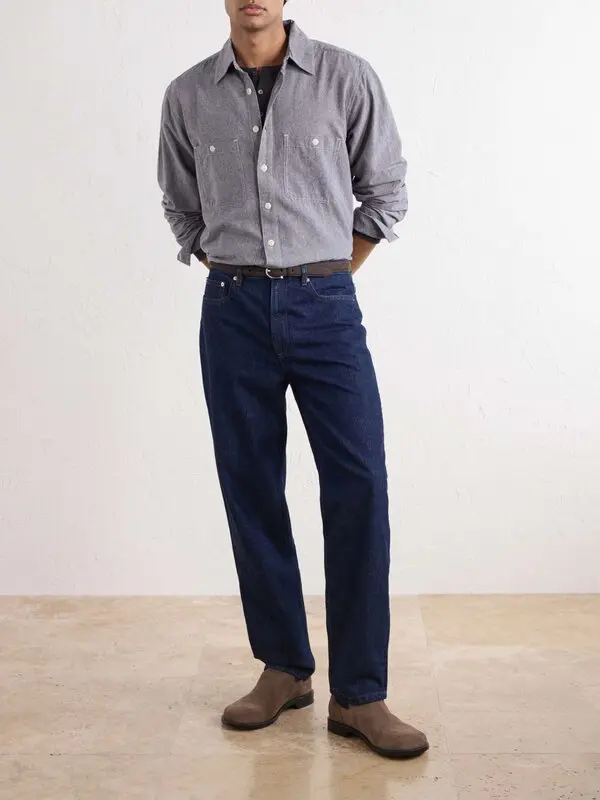 3sixteen Utility Cotton And Silk-blend Chambray Shirt