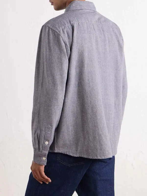 3sixteen Utility Cotton And Silk-blend Chambray Shirt