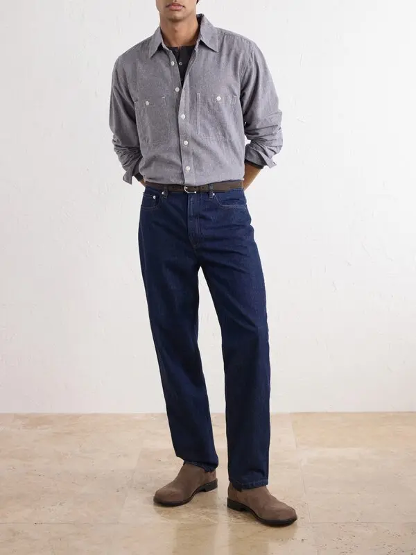 3sixteen Utility Cotton And Silk-blend Chambray Shirt