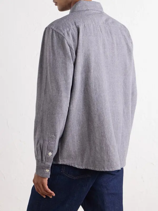 3sixteen Utility Cotton And Silk-blend Chambray Shirt