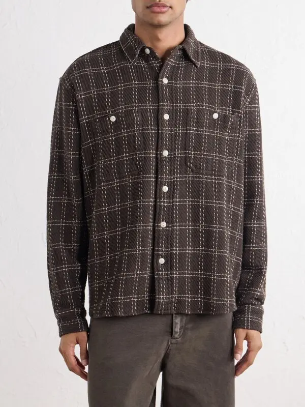 3sixteen Utility Checked Cotton-flannel Shirt