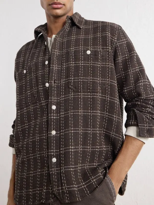 3sixteen Utility Checked Cotton-flannel Shirt