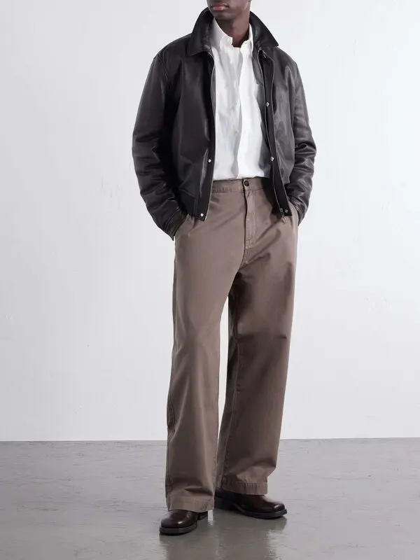 AGOLDE Warwick Wide-leg Recycled-cotton Twill Trousers