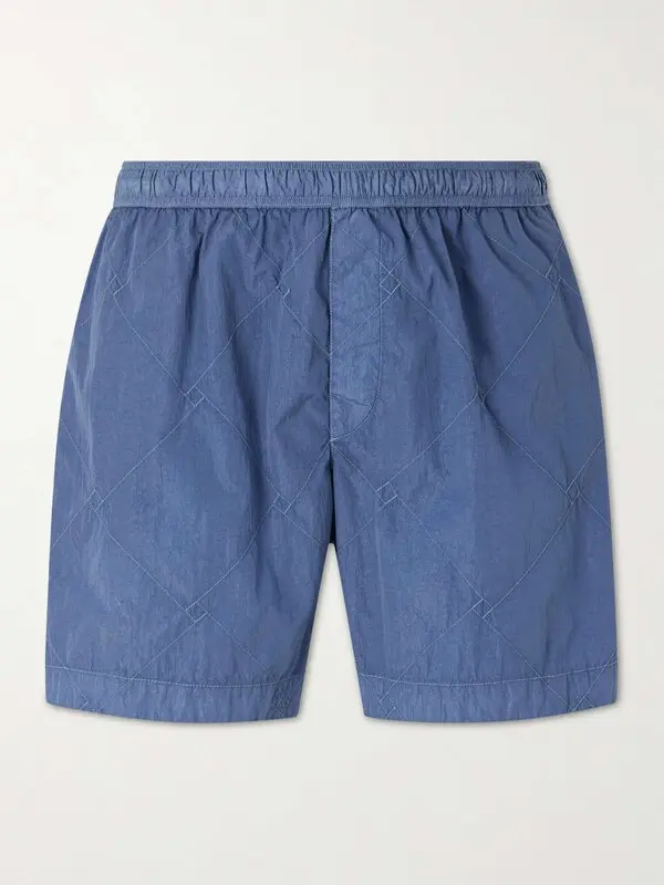 Bottega Veneta Crinkled-satin Swim Shorts - Blue