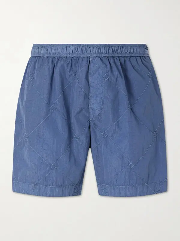 Bottega Veneta Crinkled-satin Swim Shorts - Blue