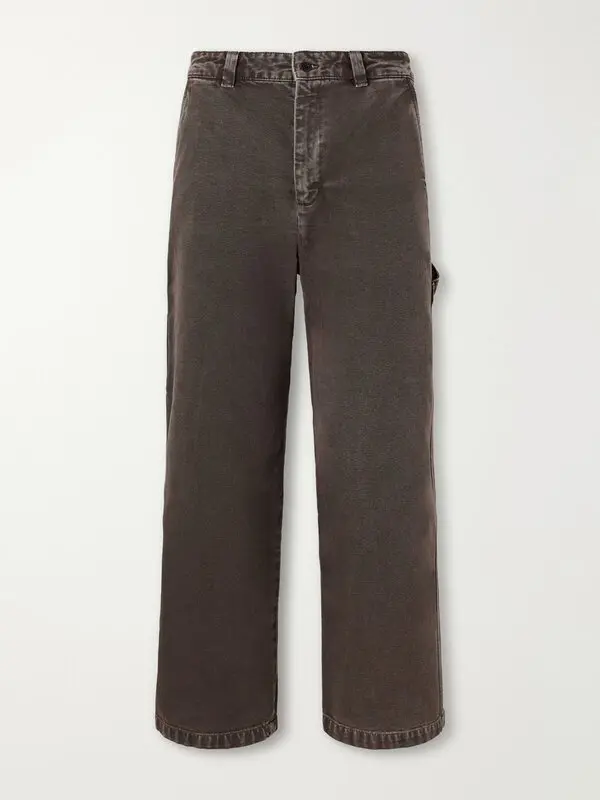 A.p.c. Dan Carpenter Wide-leg Cotton-canvas Trousers - Brown