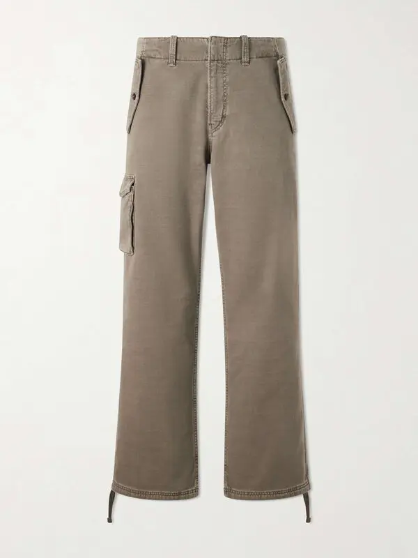 JEANERICA Monti Straight-leg Cotton-twill Trousers - Brown