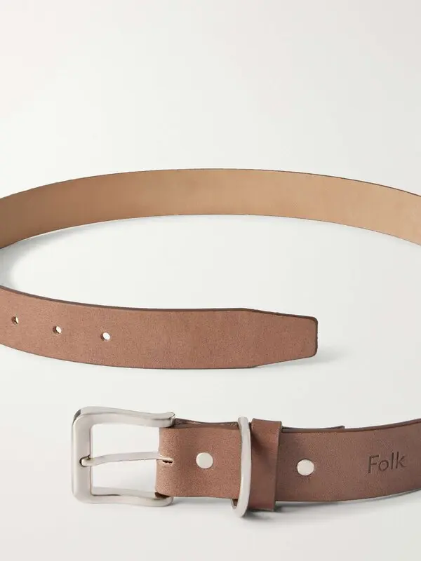 Folk Curve 2.5cm Leather Belt
