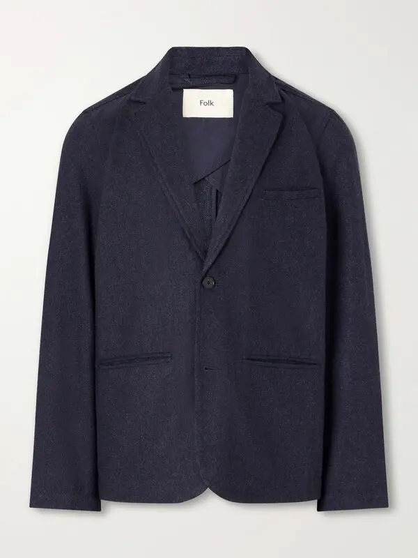 Folk Assembly Mélange Wool-blend Suit Jacket