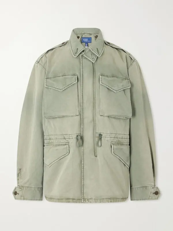 Polo Ralph Lauren Cotton-satin Military Jacket - Green