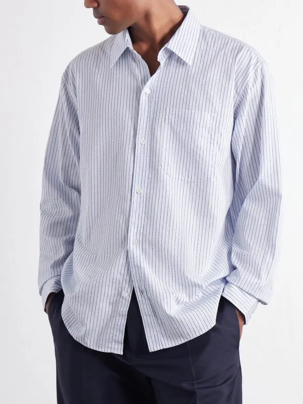 MFPEN Distant Striped Cotton-poplin Shirt