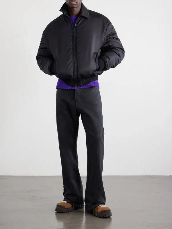 Balenciaga Padded Shell Bomber Jacket - Black