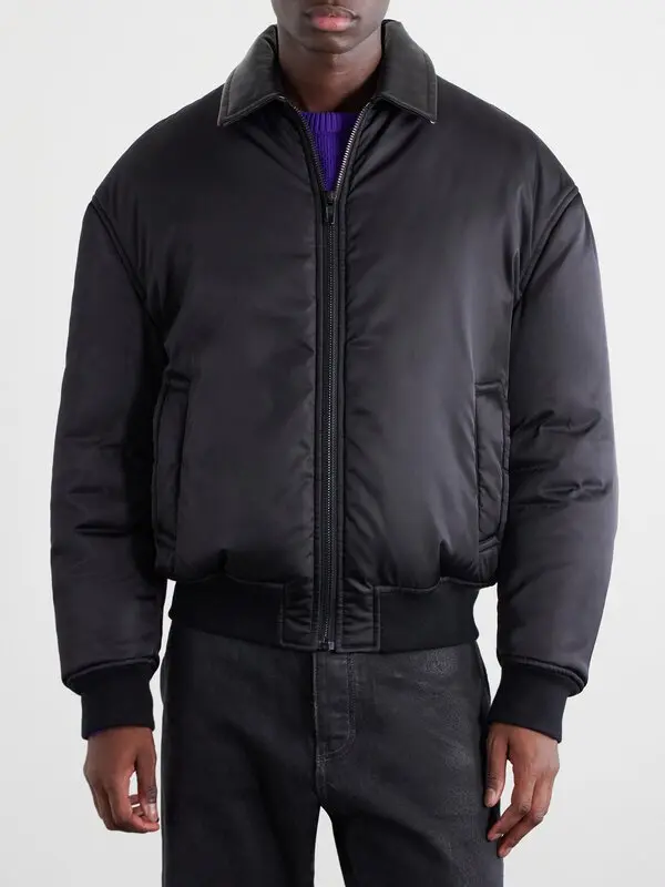 Balenciaga Padded Shell Bomber Jacket - Black