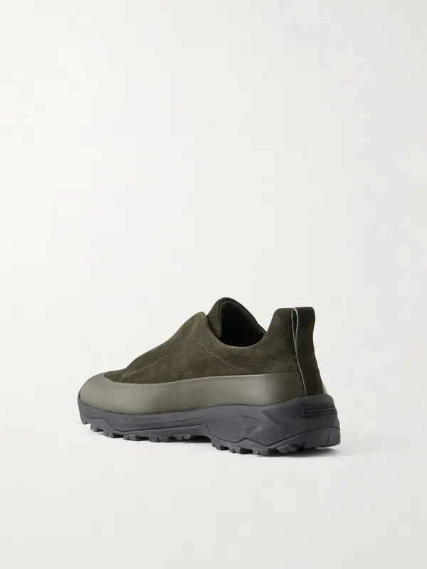 Zegna Triple Stitch Monte Suede Sneakers