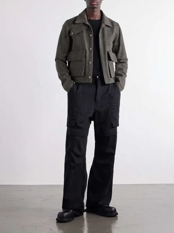 Rick Owens Tower Alice Mélange Wool Bomber Jacket