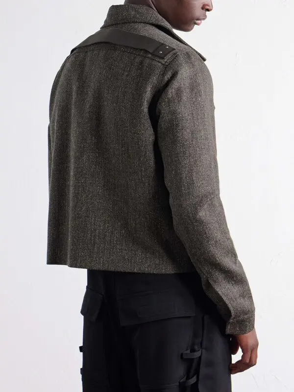 Rick Owens Tower Alice Mélange Wool Bomber Jacket