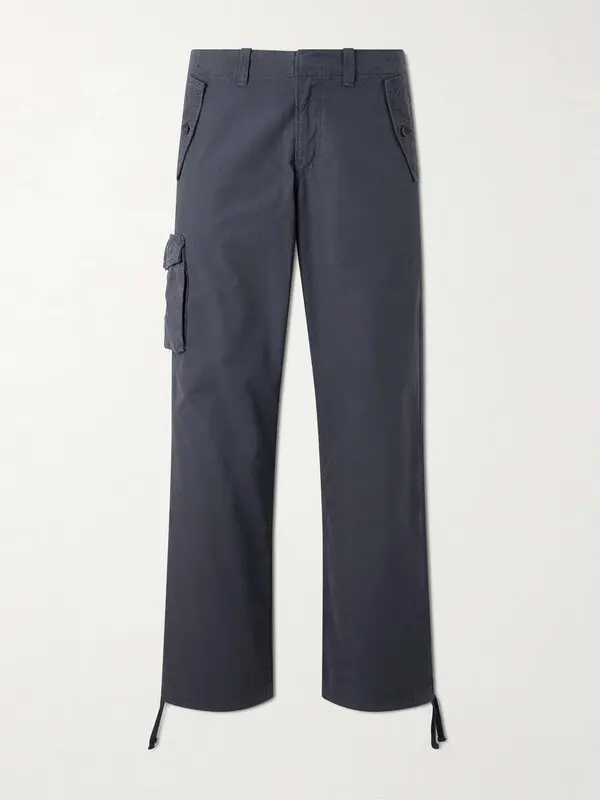 JEANERICA Monti Straight-leg Cotton Trousers - Gray