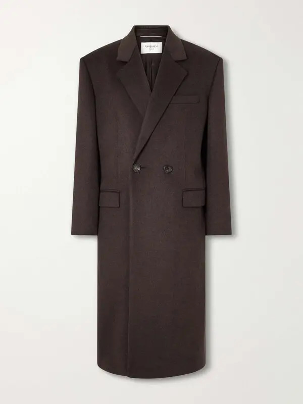 Saint Laurent Double-breasted Felted-wool Coat