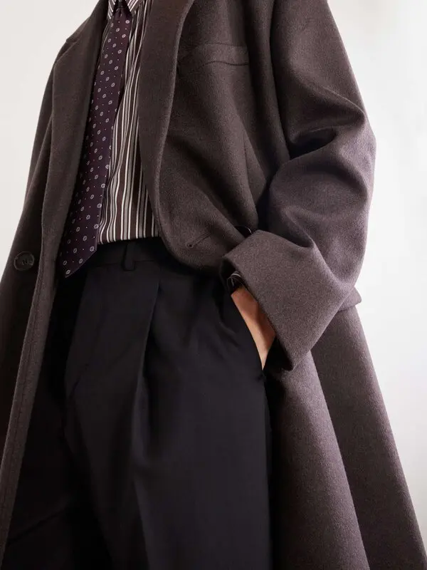 Saint Laurent Double-breasted Felted-wool Coat