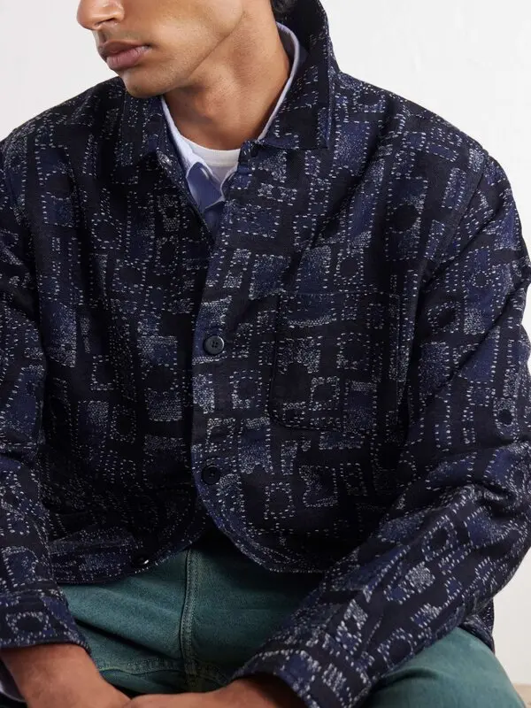 Folk Assembly Jacquard Cotton-blend Jacket