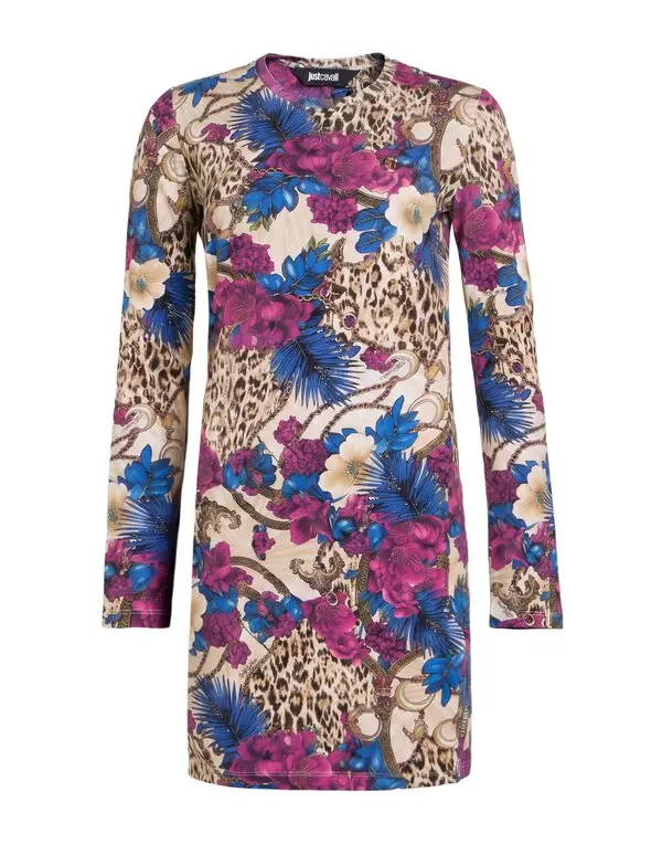 Just Cavalli Mini Dress Size Cotton, Elastane