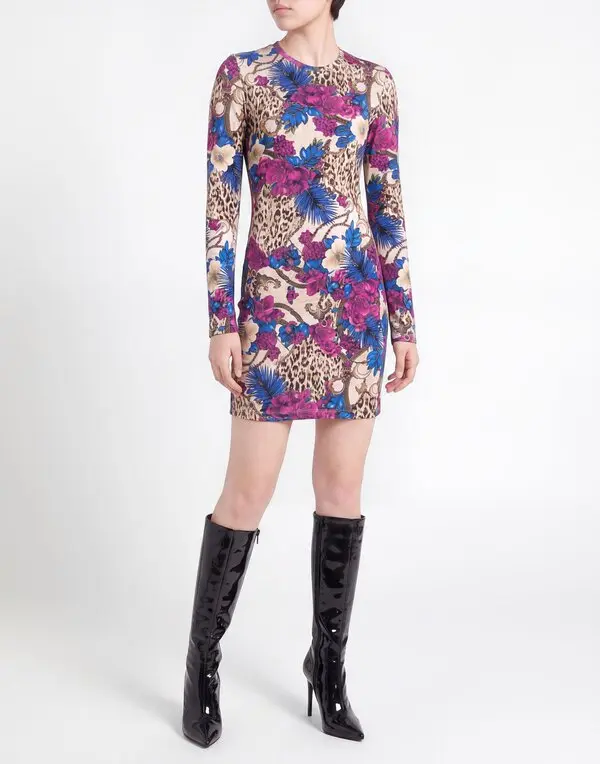 Just Cavalli Mini Dress Size Cotton, Elastane