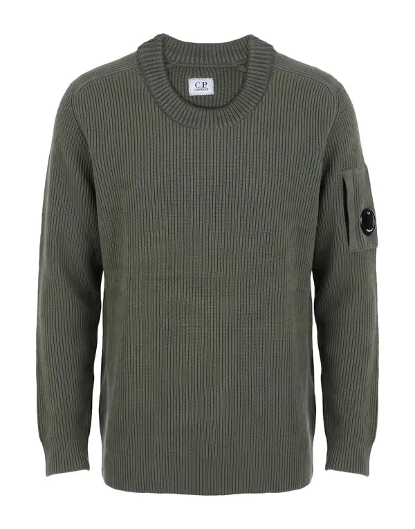 C.P. COMPANY Ribbed Knit Cotton And Polyamide Sweater - Green