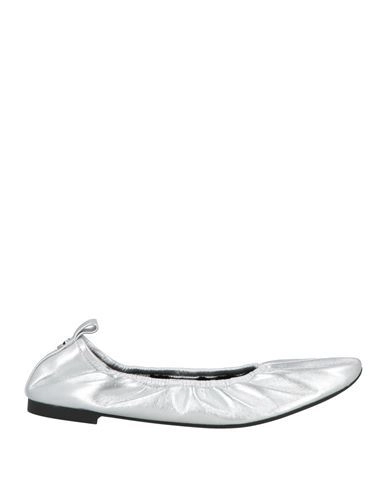 Tory Burch Ballet Flats Size Leather - Silver