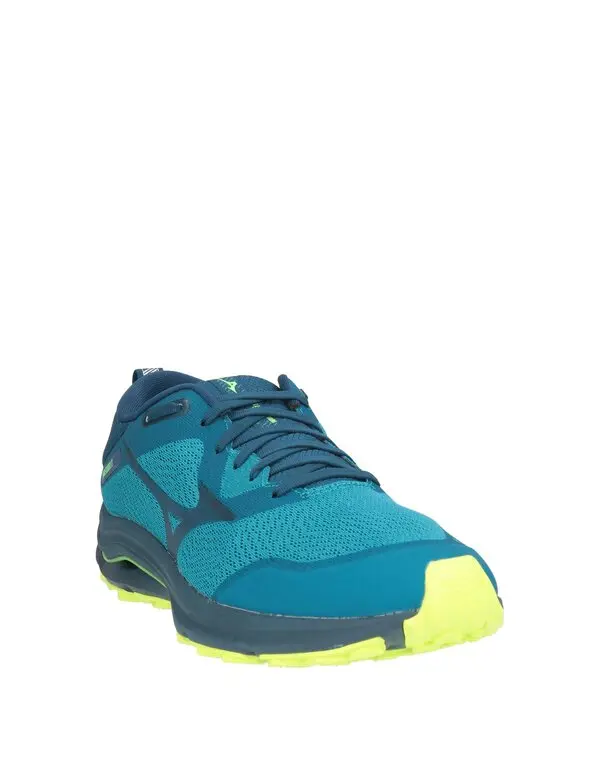 Mizuno Wave Rider Tt Sneakers In Deep Teal Textile - Green