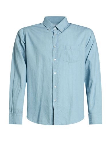 MANUEL RITZ Shirt Sky Size Cotton - Blue