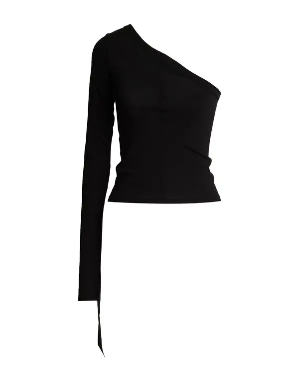 Rick Owens One-shoulder Cotton Top - Black