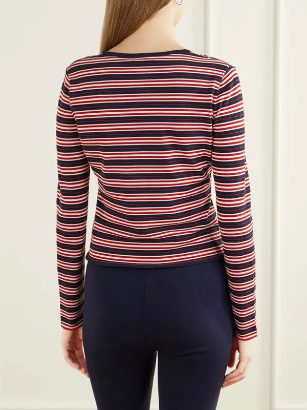 Faithfull The Brand Doris Striped Cotton-blend Cardigan