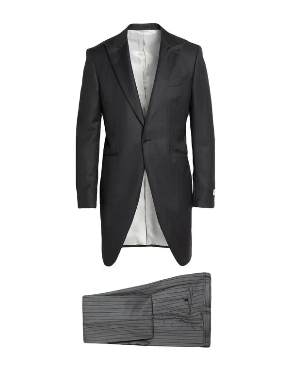 TOMBOLINI Suit Charcoal Size Virgin Wool