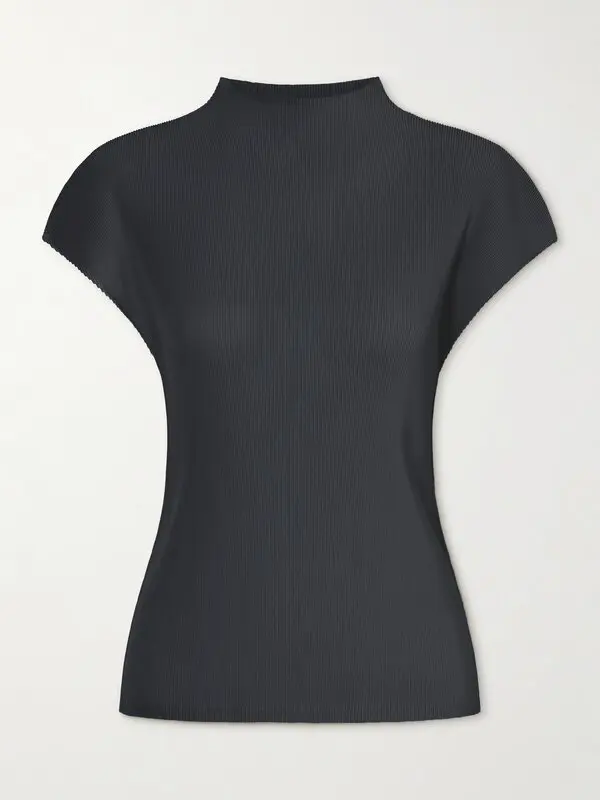 Issey Miyake Mist Plissé Blouse - Gray