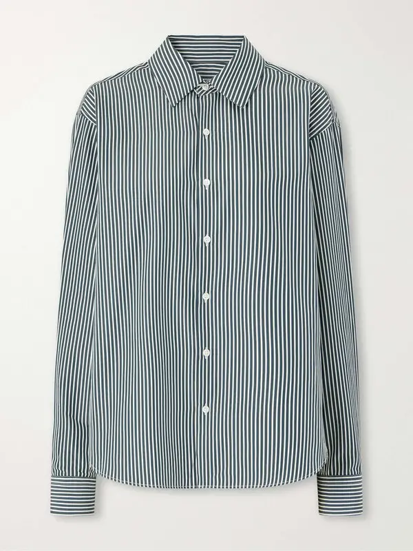 Comme Si La Shirt Classica Cotton-poplin Shirt - Green