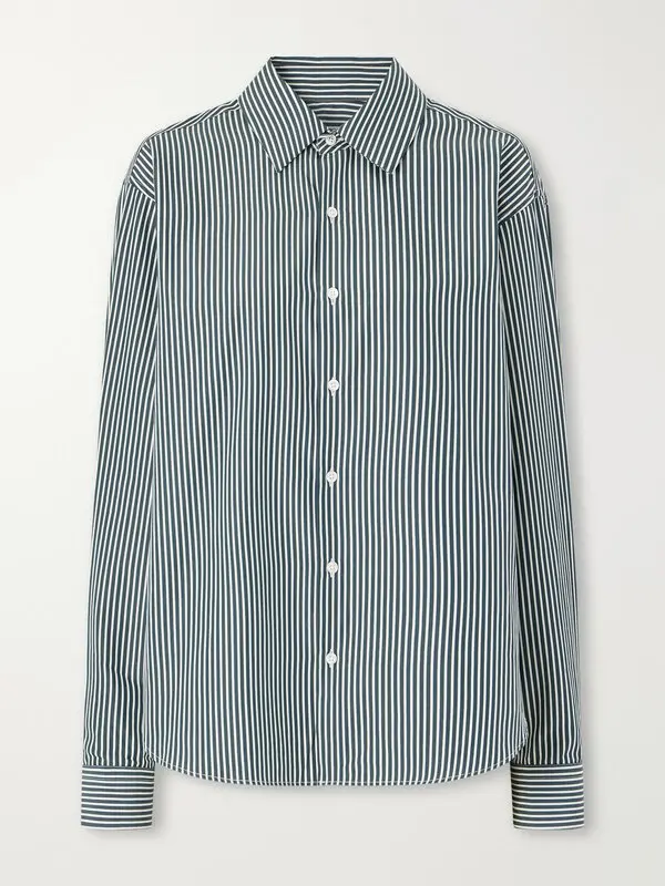 Comme Si La Camicia Classica Cotton-poplin Shirt - Green