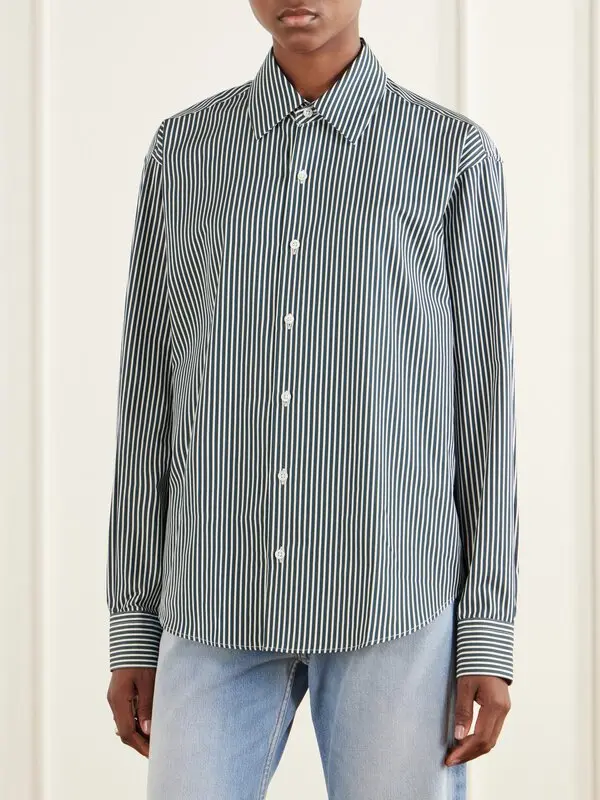 Comme Si La Camicia Cotton-poplin Shirt - Green