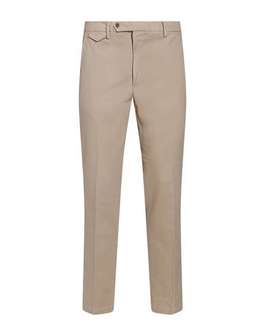 PAOLONI Pants Size Cotton, Elastane - Beige