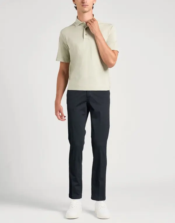 PAOLONI Pants Size Cotton, Elastane - Midnight Blue