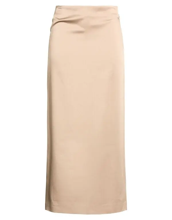 Brunello Cucinelli Maxi Skirt Light Brown Size Acetate, Viscose