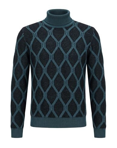MOORER Turtleneck Virgin Wool Sweater - Deep Teal