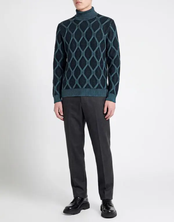 MOORER Turtleneck Deep Teal Size Virgin Wool