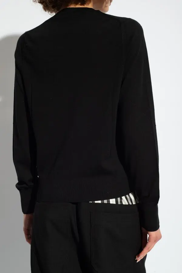 Victoria Beckham Logo-embroidered Merino Wool Jumper