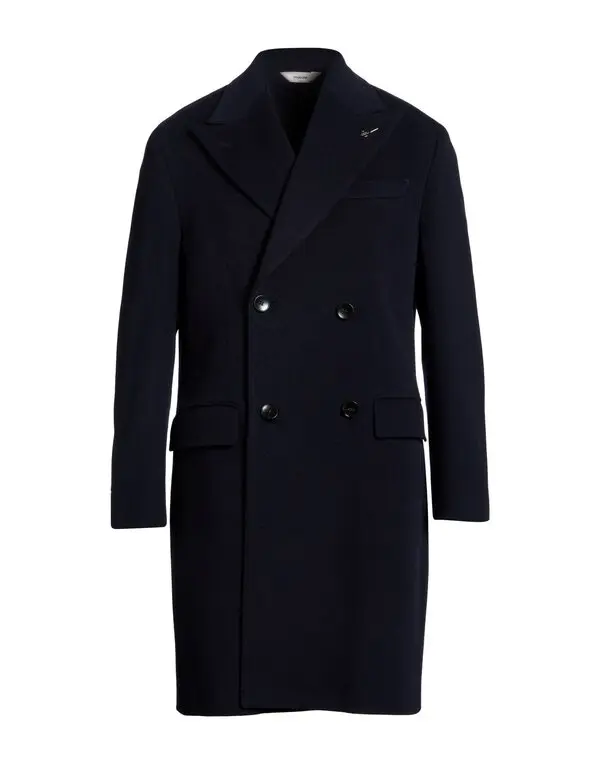 PAOLONI Coat Size Wool, Cashmere - Navy
